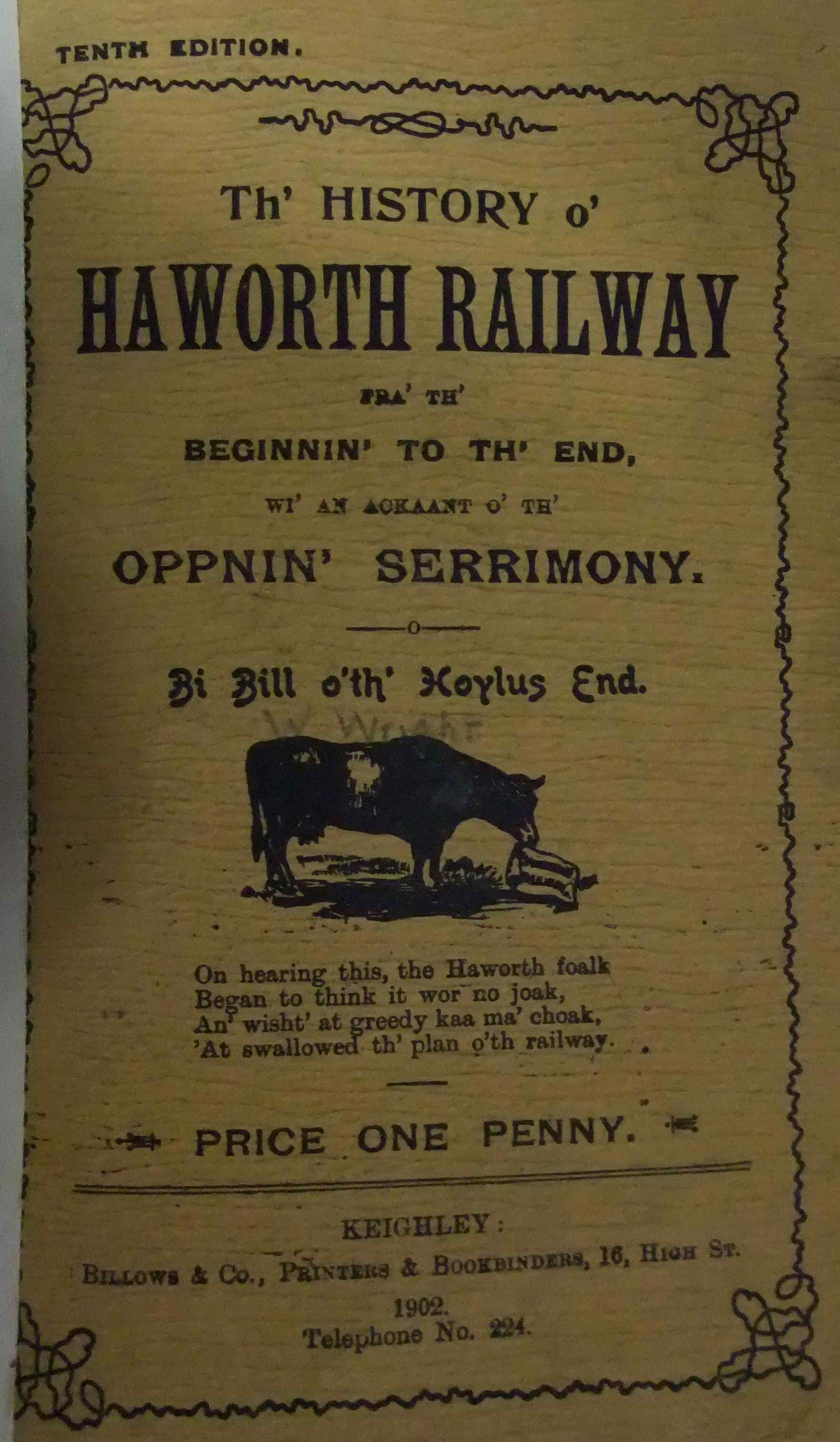 Th' History o' Haworth Railway, by Bill o'th' Hoylus End
