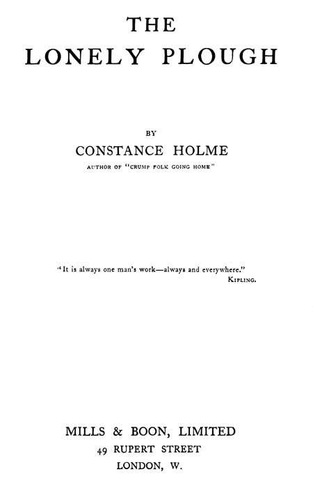 The lonely plough | Project Gutenberg