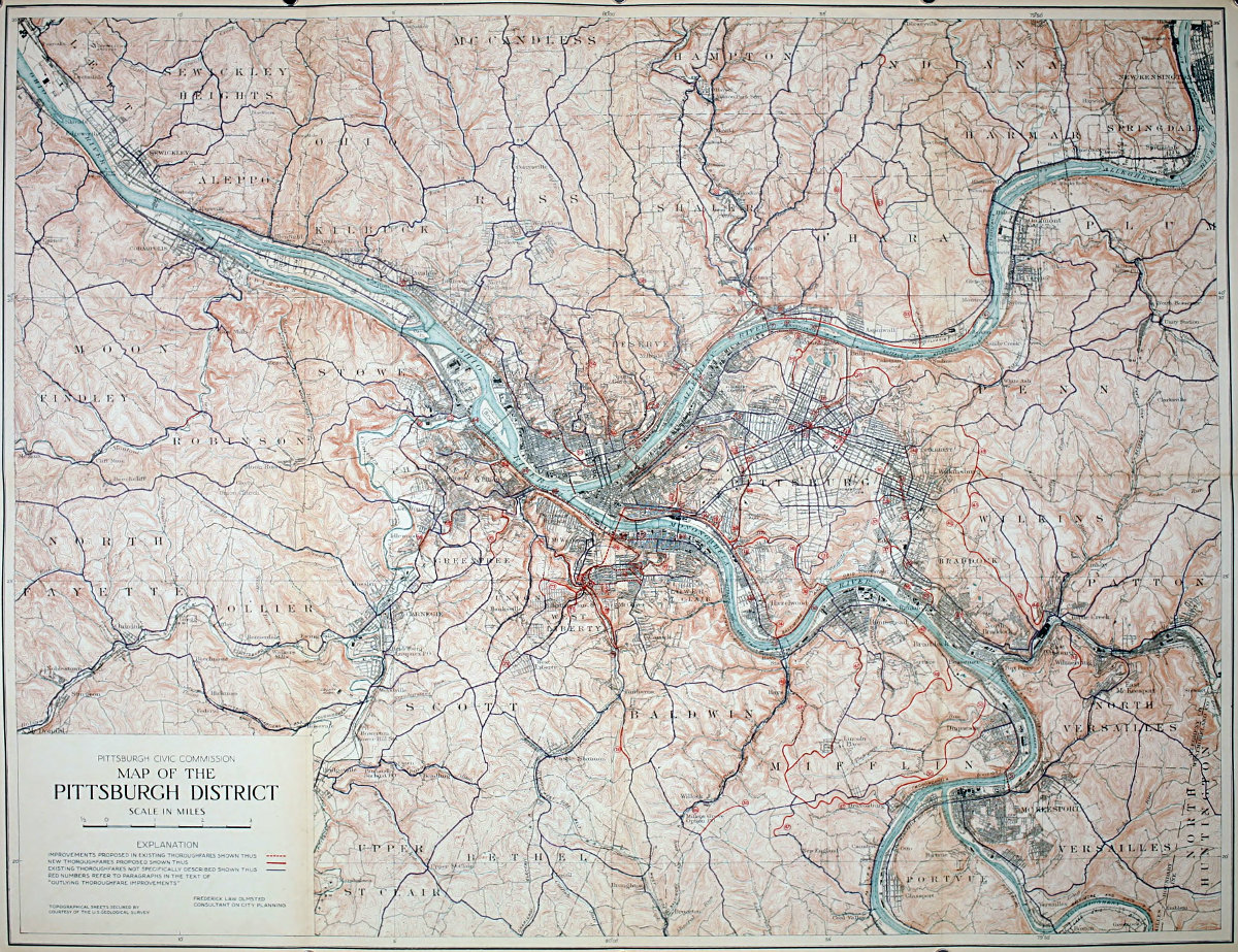 Pittsburgh Main Thoroughfares and the Down Town District, by Frederick ...
