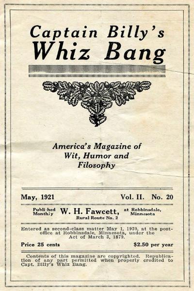 The Project Gutenberg eBook of Captain Billy’s Whiz Bang, Vol. 2. No ...